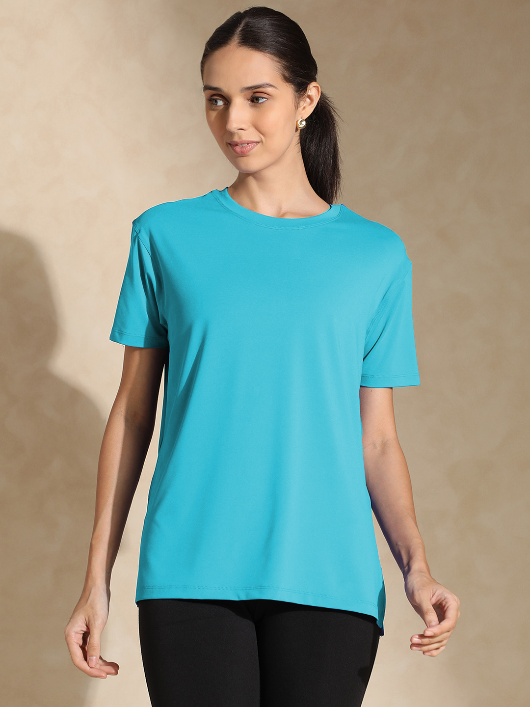 Buy Silvertraq Women's FlowFit Oversized tee Dazzling Blue